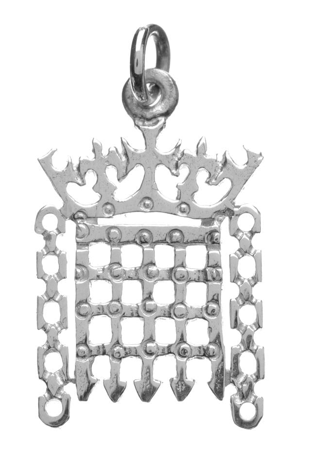 Bespoke jewellery from Mallards: The House of Commons portcullis ...